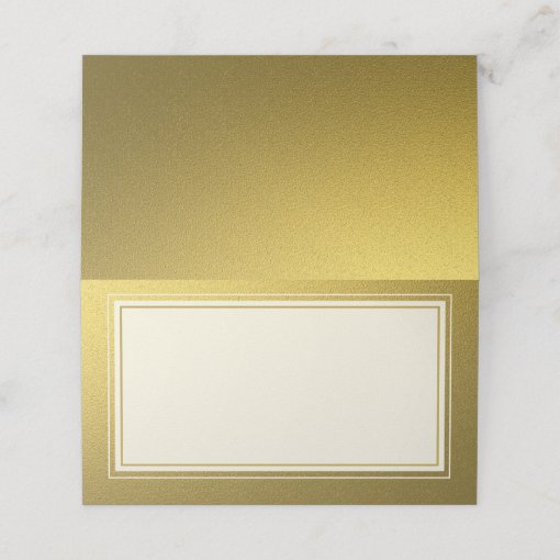 Classy Gold Glitter Border Anniversary Blank Place Card | Zazzle