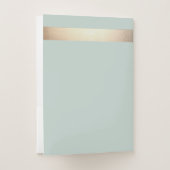 Classy Gold Striped Stylish Turquoise Blue Pocket Folder | Zazzle