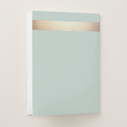Classy Gold Striped Stylish Turquoise Blue Pocket Folder | Zazzle