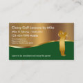 Classy Golf Lessons Business Card | Zazzle