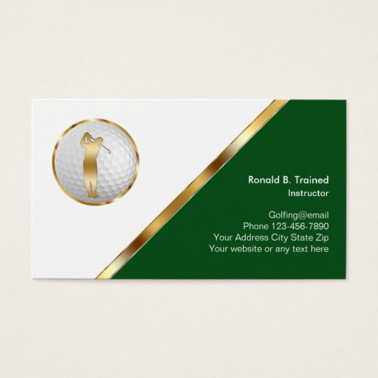 Classy Golf Training Business Card | Zazzle