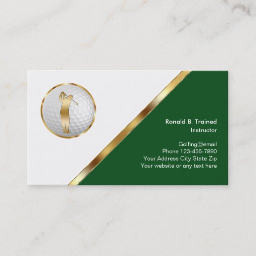 Classy Golf Training Business Card | Zazzle
