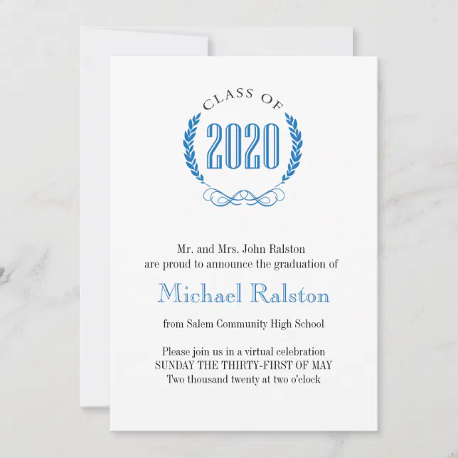 Classy Graduation Announcement | Zazzle