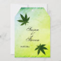 Classy Green Weed Ticket Wedding Invitation | Zazzle