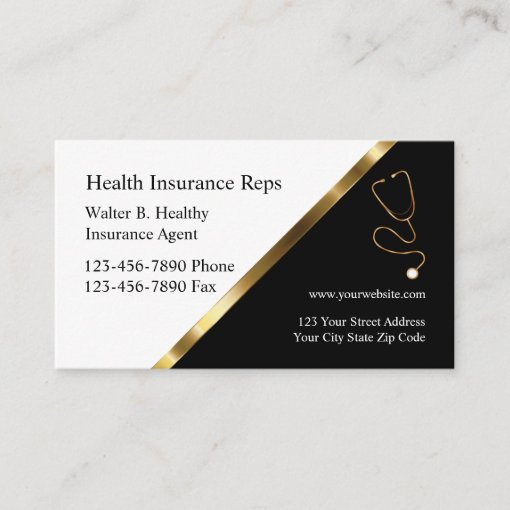 Classy Health Insurance Business Cards | Zazzle
