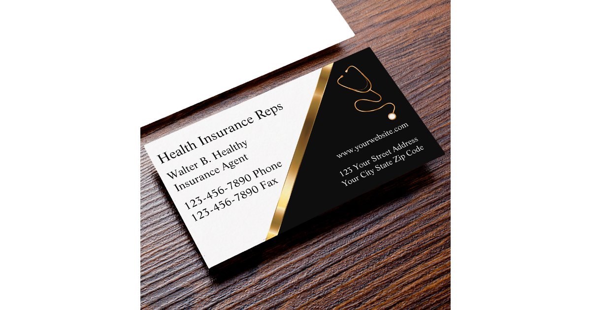 Classy Health Insurance Business Cards | Zazzle