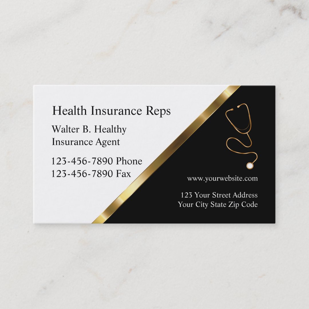 Classy Health Insurance Business Cards | Zazzle