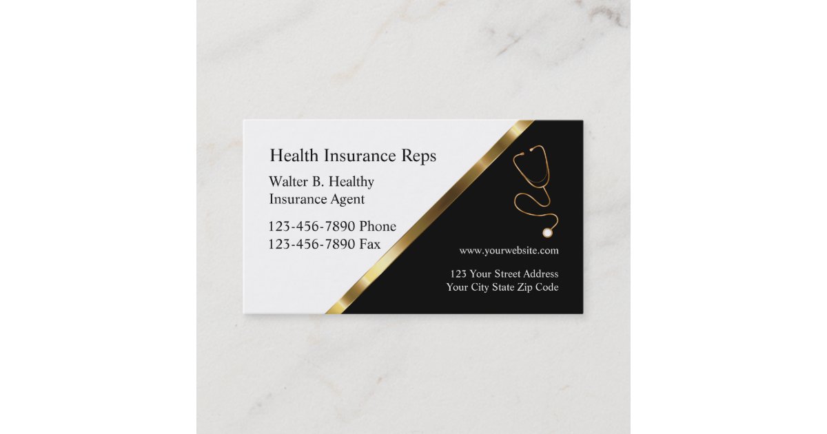 Classy Health Insurance Business Cards | Zazzle.com