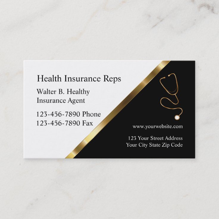 Classy Health Insurance Business Cards | Zazzle