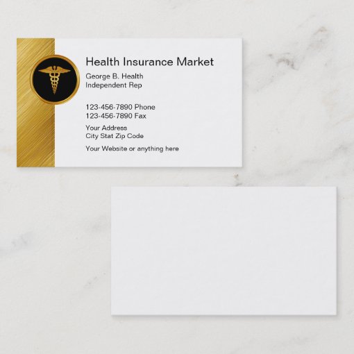 Classy Health Insurance Business Cards | Zazzle