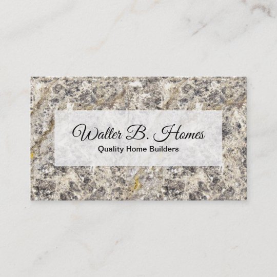 Classy Home Builder Granite Background Business Card | Zazzle.com