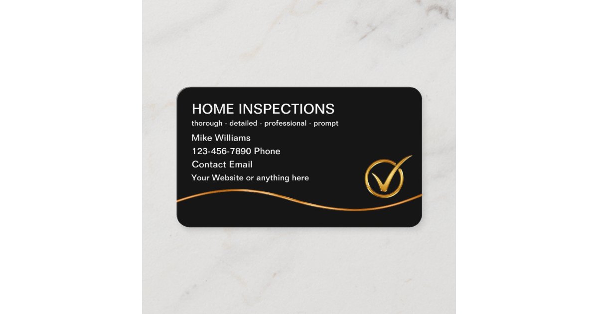 Classy Home Inspection Business Cards | Zazzle