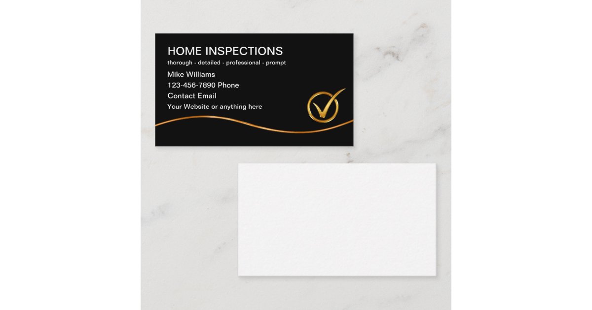 Classy Home Inspection Business Cards | Zazzle