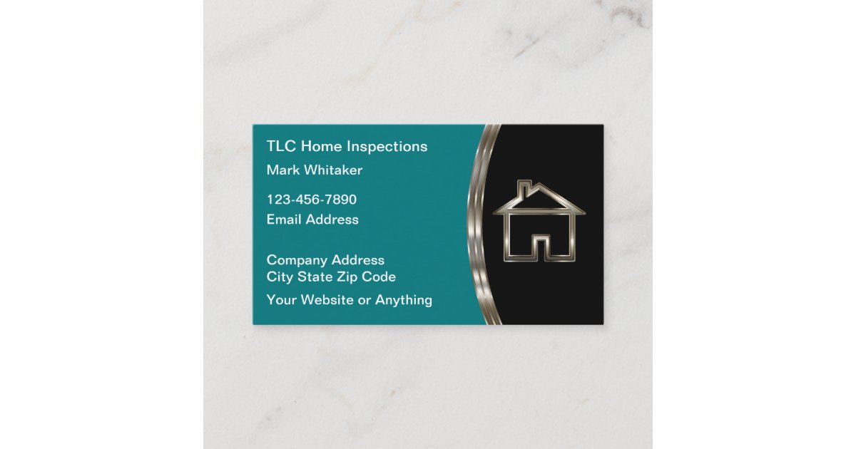 Classy Home Inspections Business Card | Zazzle