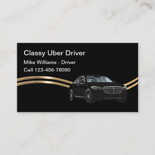 Classy Independent Uber Ride Driver Business Card | Zazzle
