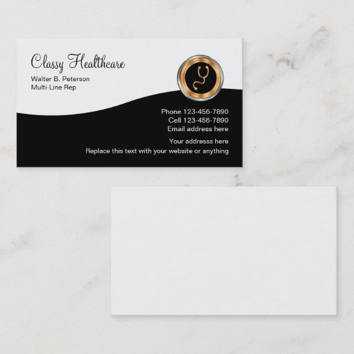 Classy Insurance Representative Business Card | Zazzle