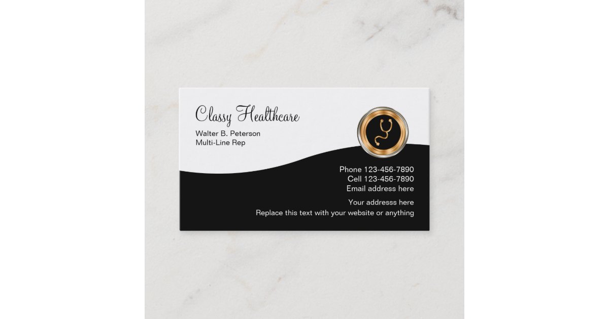 Classy Insurance Representative Business Card | Zazzle