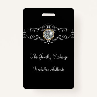 Classy Jewelry Theme Badge | Zazzle