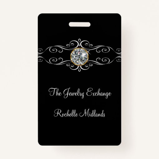 Classy Jewelry Theme Badge | Zazzle