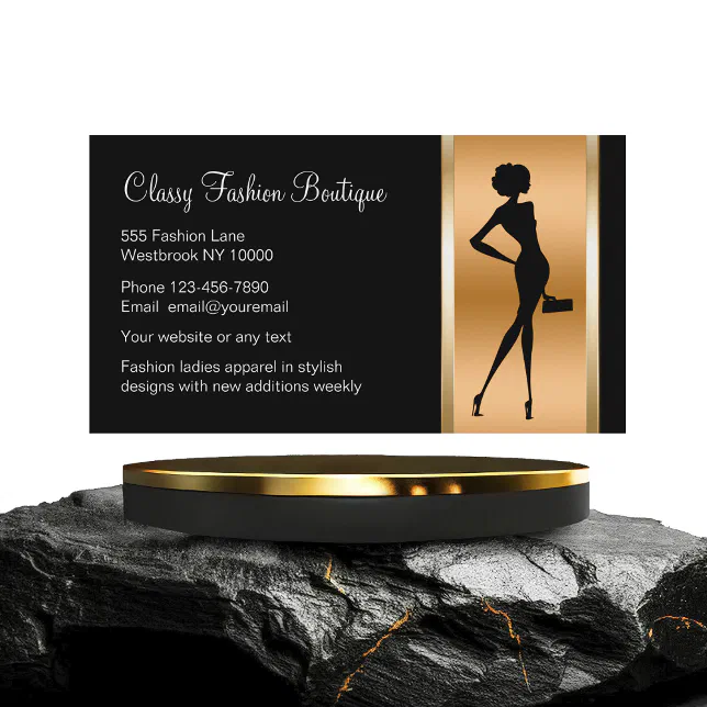 Classy Ladies Fashion Boutique Business Card | Zazzle