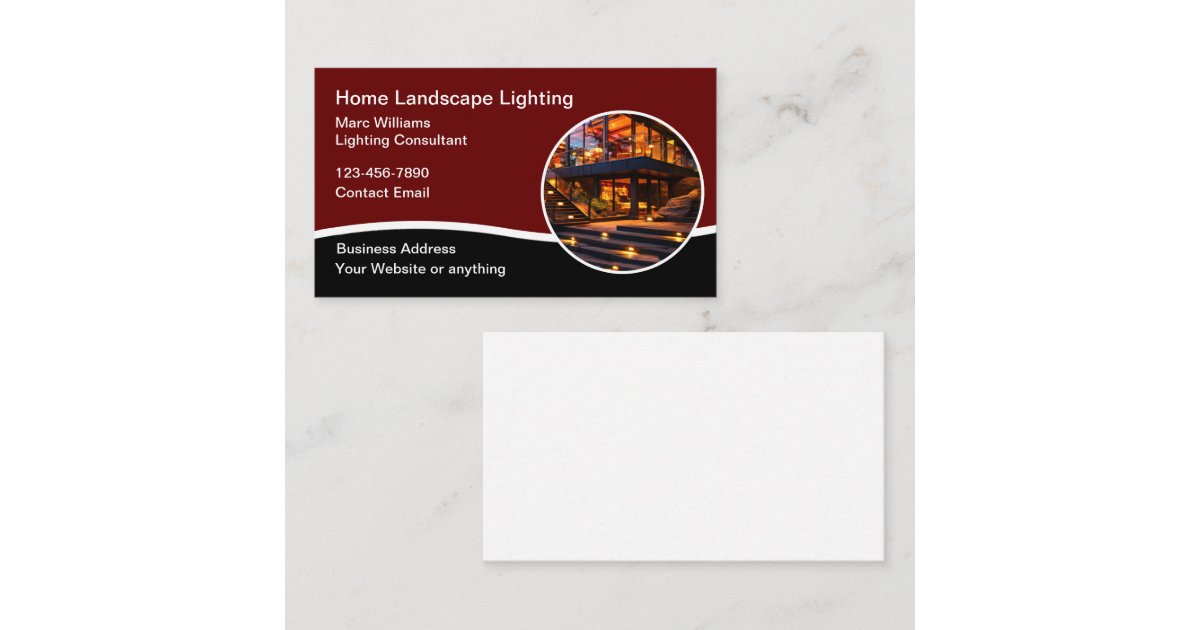 Classy Landscape Lighting Business Cards | Zazzle