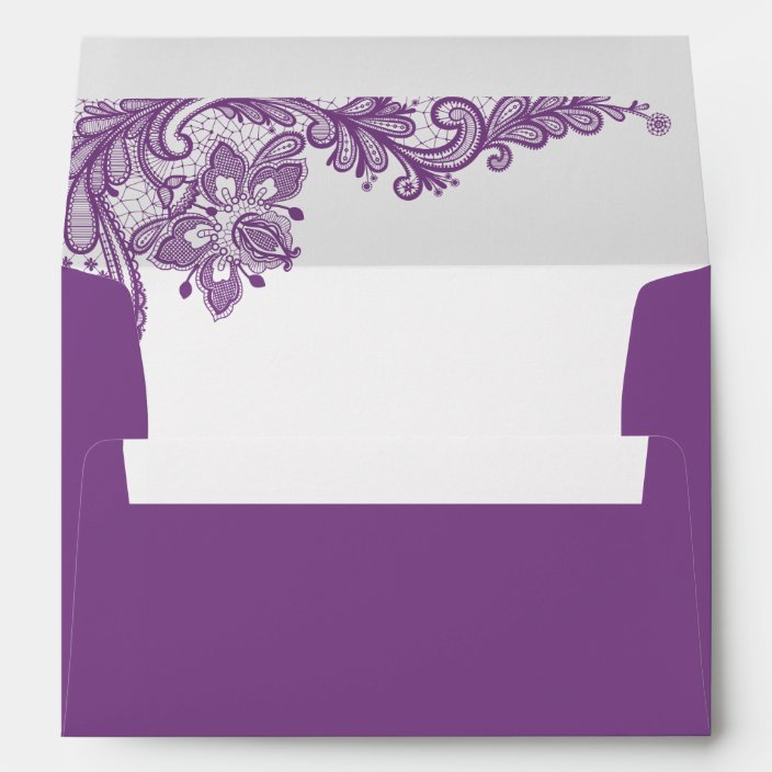 Classy Lavender Purple Lace | 5 x 7 Mailing Envelope | Zazzle.com