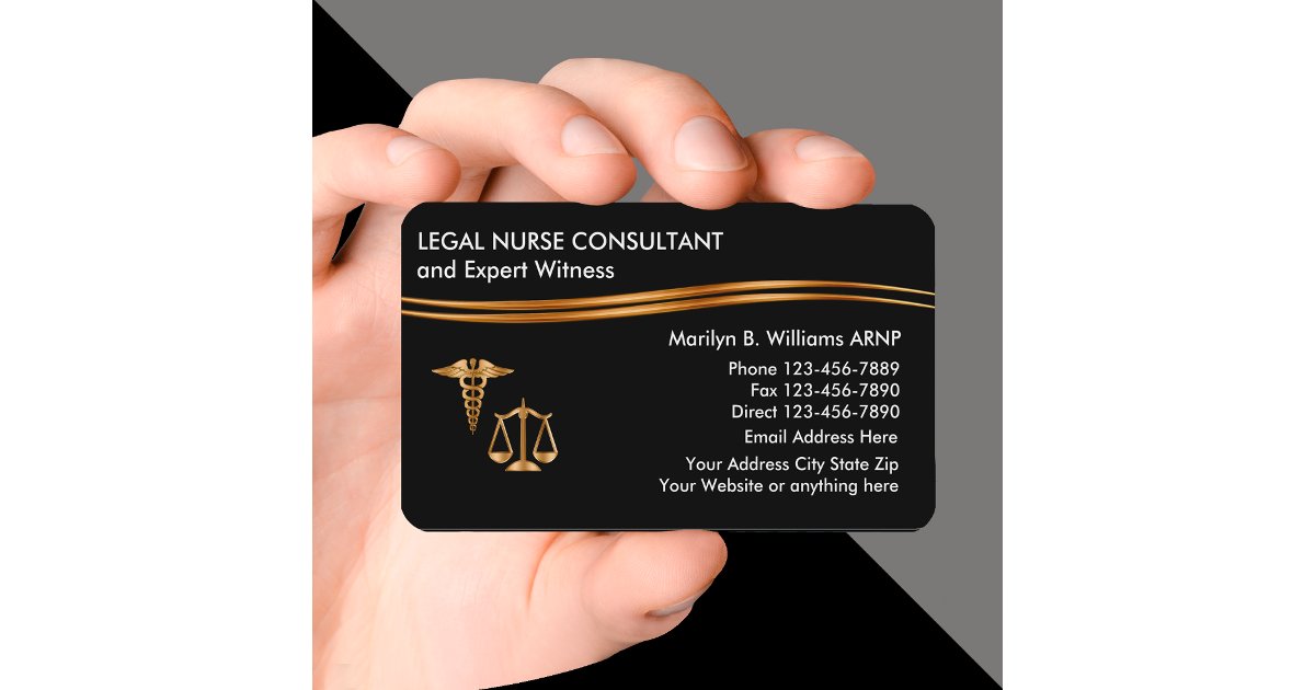 Classy Legal Nurse Practitioner Business Card | Zazzle