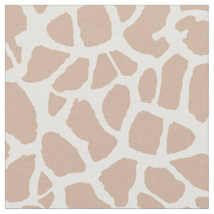 Giraffe Animal Print Brown and Yellow Pattern Fabric | Zazzle.com
