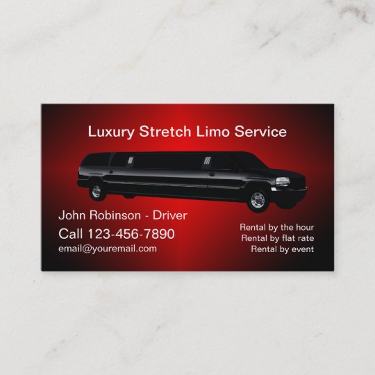 Classy Limo Driver Rental Business Card | Zazzle.com