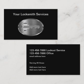 Classy Locksmith New Modern Business Card | Zazzle