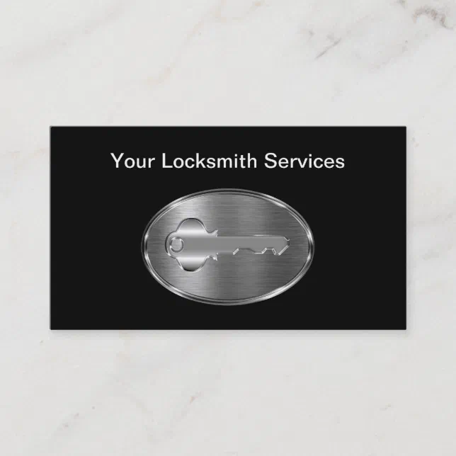Classy Locksmith New Modern Business Card | Zazzle