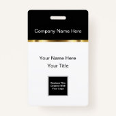 Classy Logo Business Name Badges | Zazzle
