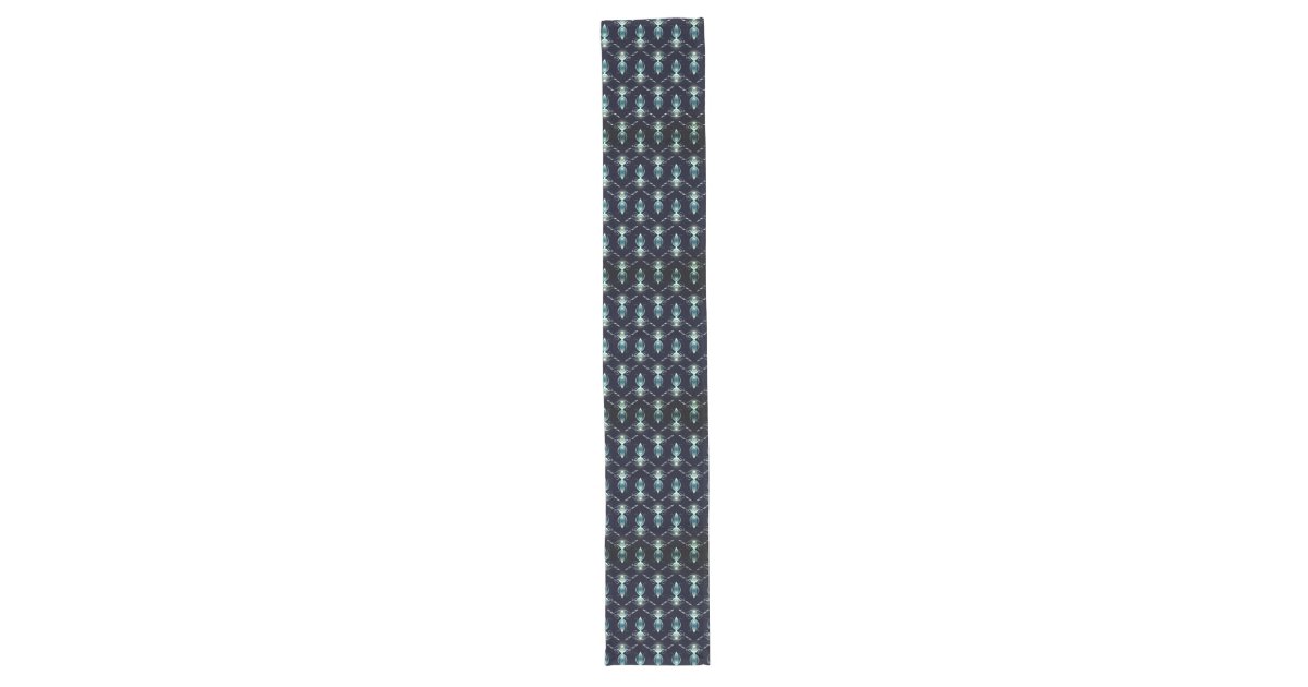 Classy Look of Blue Gems with Glowing Light Long Table Runner | Zazzle