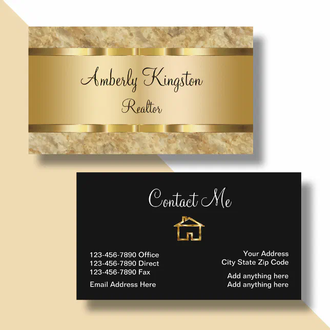 Classy Luxury Home Sales Rep Business Card | Zazzle