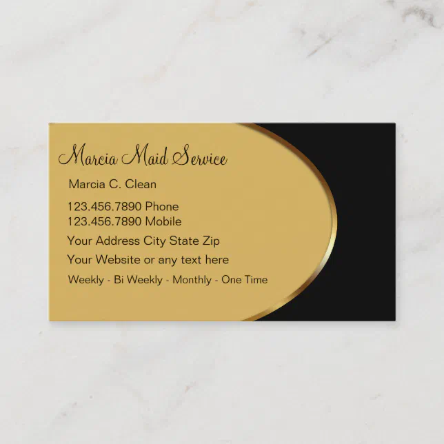 Classy Maid Service Business Cards | Zazzle