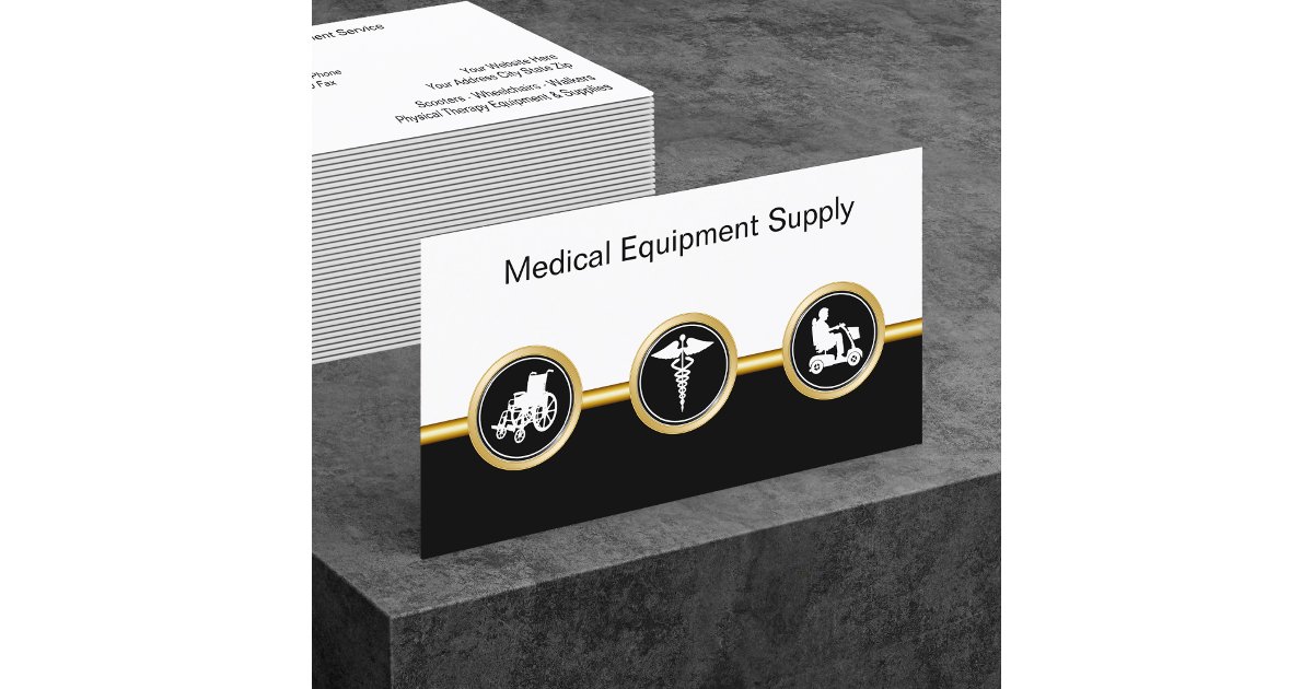 Classy Medical Equipment Business Cards | Zazzle