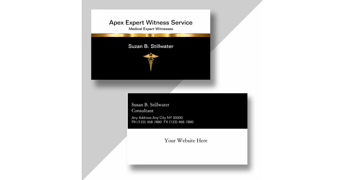 Classy Medical Expert Witness Businesscards Business Card | Zazzle