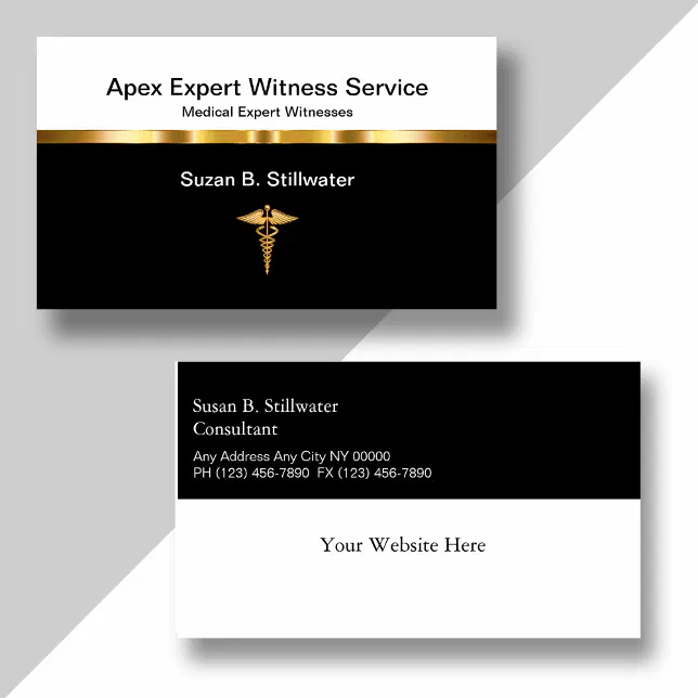Classy Medical Expert Witness Businesscards Business Card | Zazzle