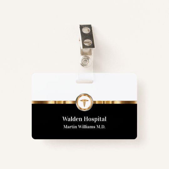 Classy Medical Facility Staff Member ID Badges | Zazzle.com