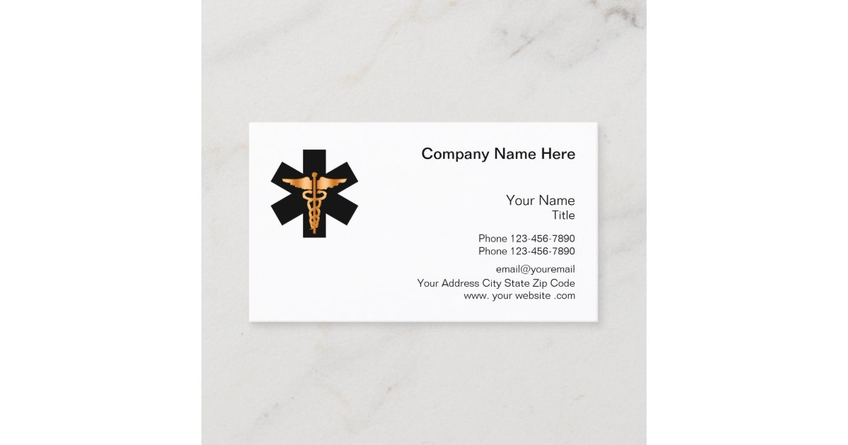 Classy Medical Logo Template Hospital Business Card | Zazzle