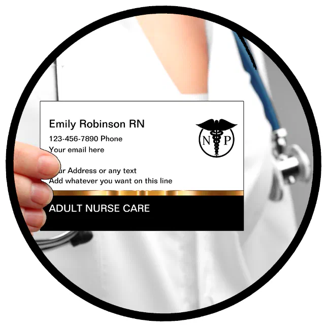 Classy Medical Nurse Practitioner Business Card | Zazzle