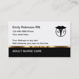 Classy Medical Nurse Practitioner Business Card | Zazzle