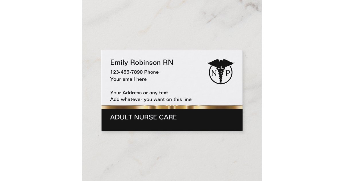 Classy Medical Nurse Practitioner Business Card | Zazzle.com