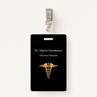 Classy Medical Office ID Badge | Zazzle