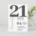 Classy Minimalist Calligraphy 21st Birthday Invitation | Zazzle