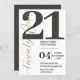 Classy Minimalist Calligraphy 21st Birthday Invitation | Zazzle