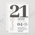 Classy Minimalist Calligraphy 21st Birthday Invitation | Zazzle