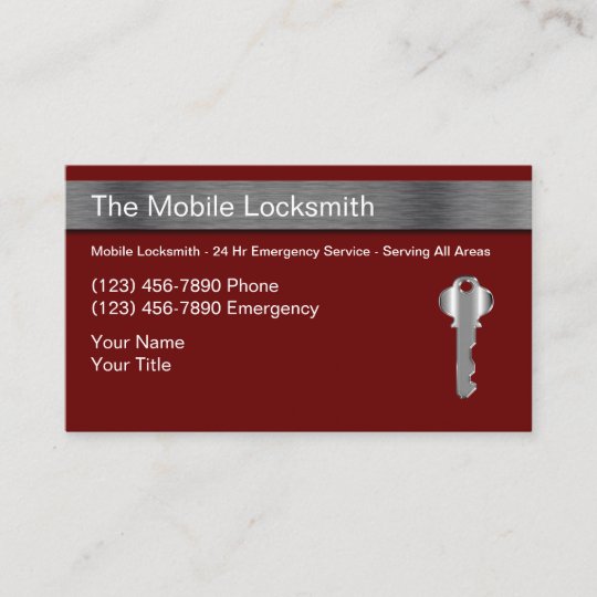 Classy Mobile Locksmith Business Cards | Zazzle.com