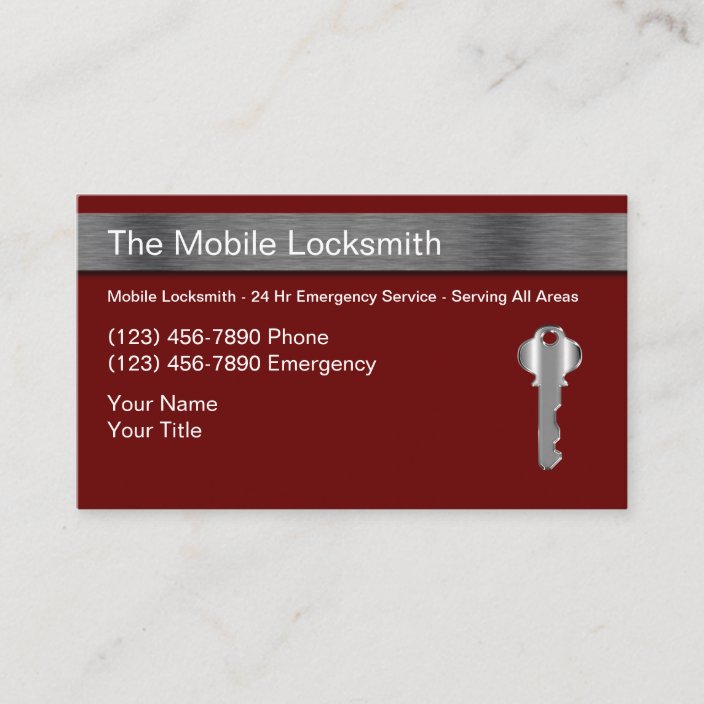 Classy Mobile Locksmith Business Cards | Zazzle.com