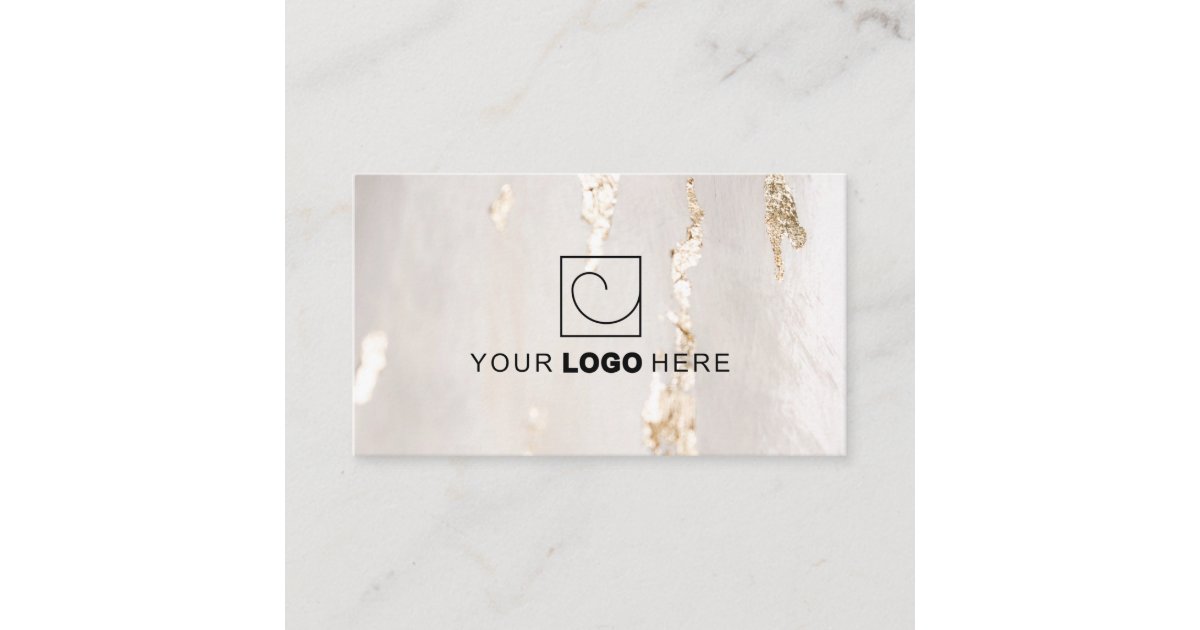 Classy Modern Gold Foil Logo Business Cards | Zazzle